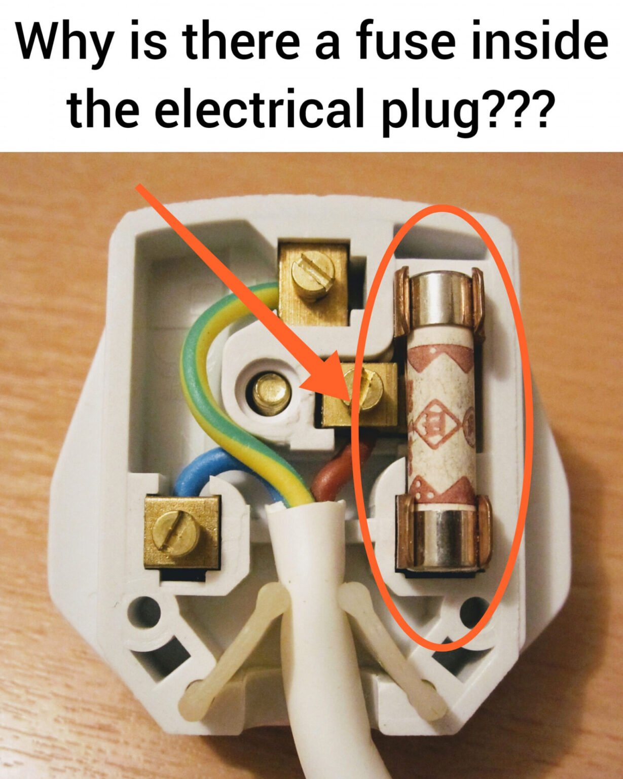 Why is there a Fuse inside the electrical plug? - Mechanical Engineering